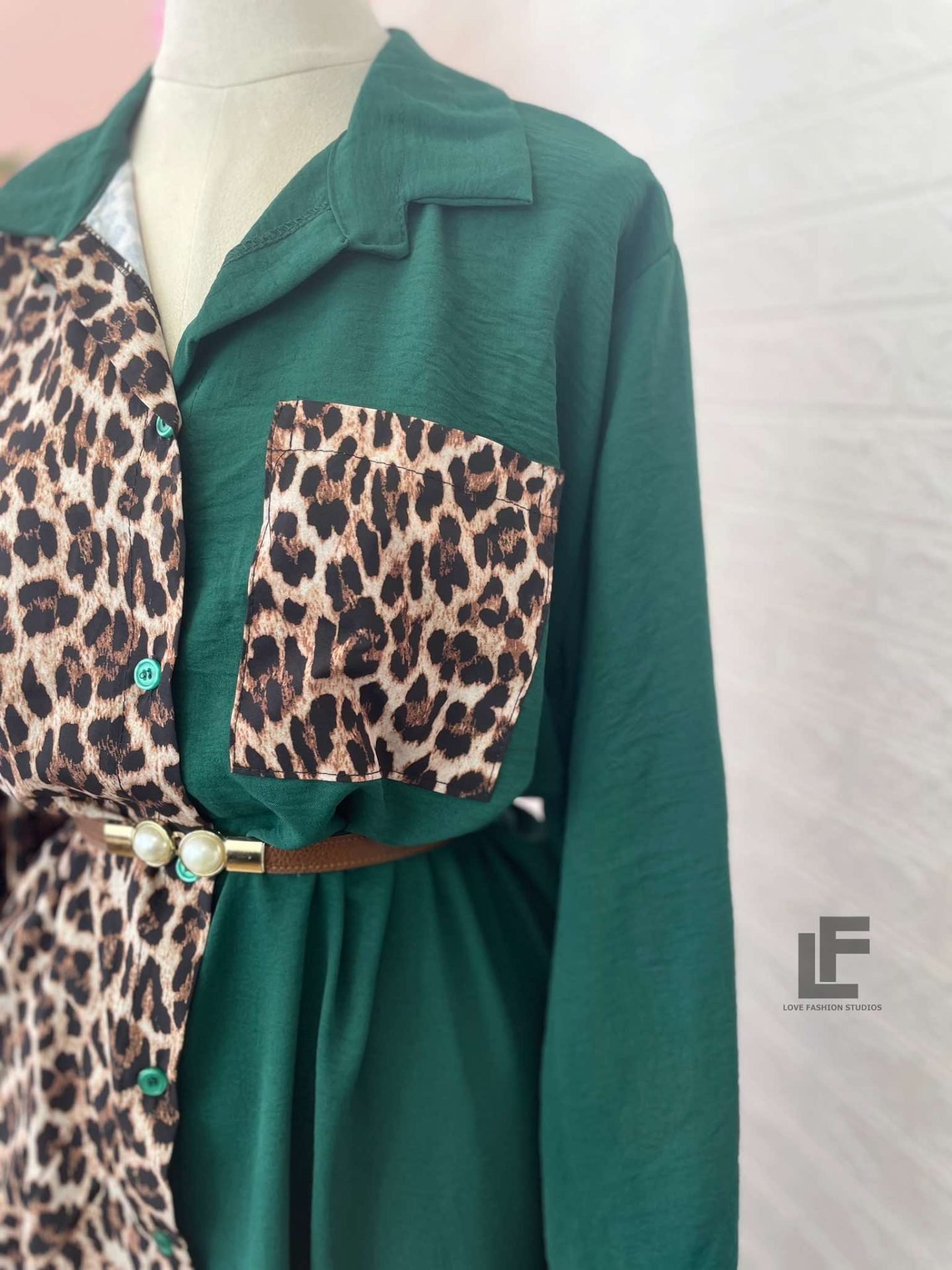 Рокля LFS Mixed Green 9653 - Love Fashion Studios